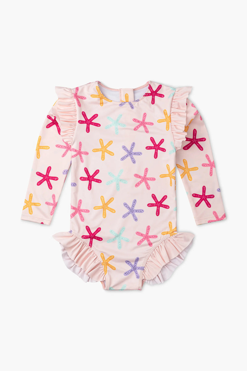 SALE - Long Sleeve One-Piece Swimsuit_Colorful Starfish – Monica + Andy